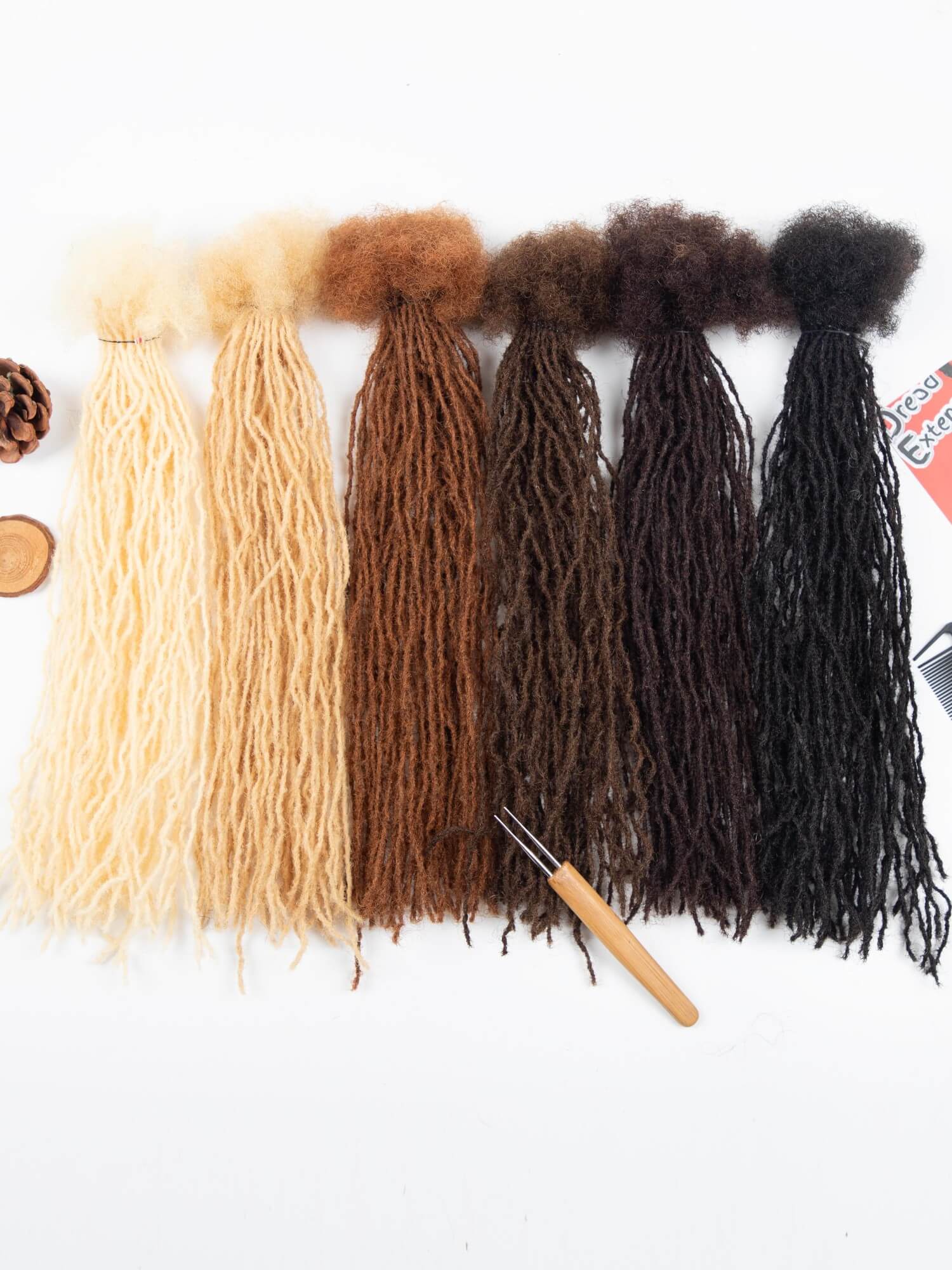 Handmade 0.1cm Size Sisterlock Extensions 100% Human Hair Loc Bundle – D.E