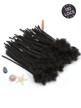 130 Locs Bundle of Standard Human Loc Extensions Permanent Dreadlocks – D.E
