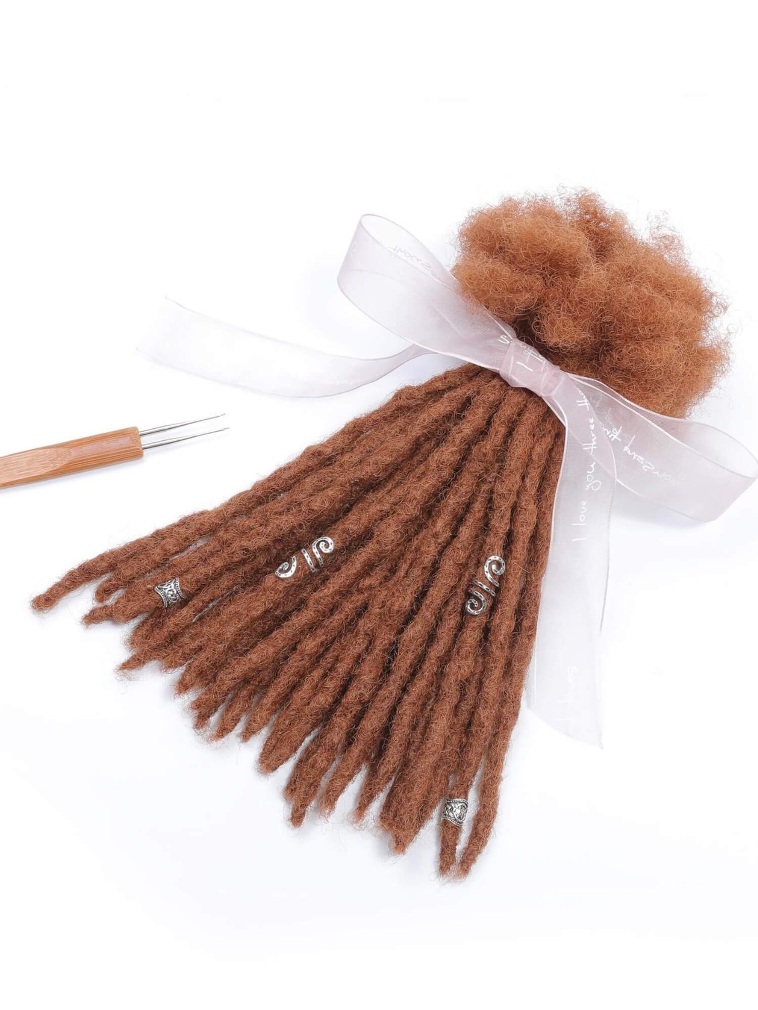 Premium Quality Anwi Textured Human Hair Loc Extensions Caramel Brown – D.E
