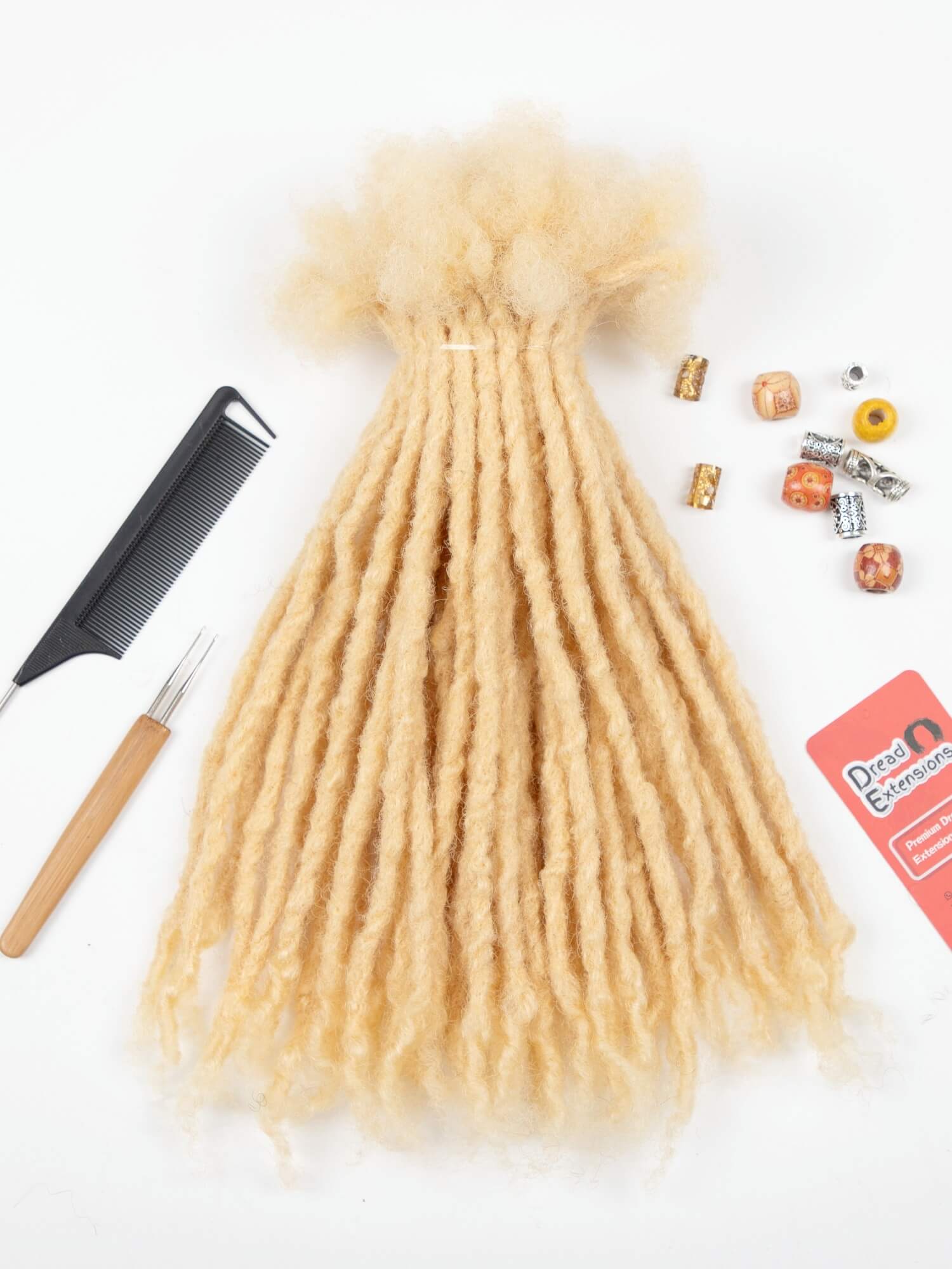 #613 Blonde Coil Tips Human Hair Anwi Textured Loc Extensions – D.E