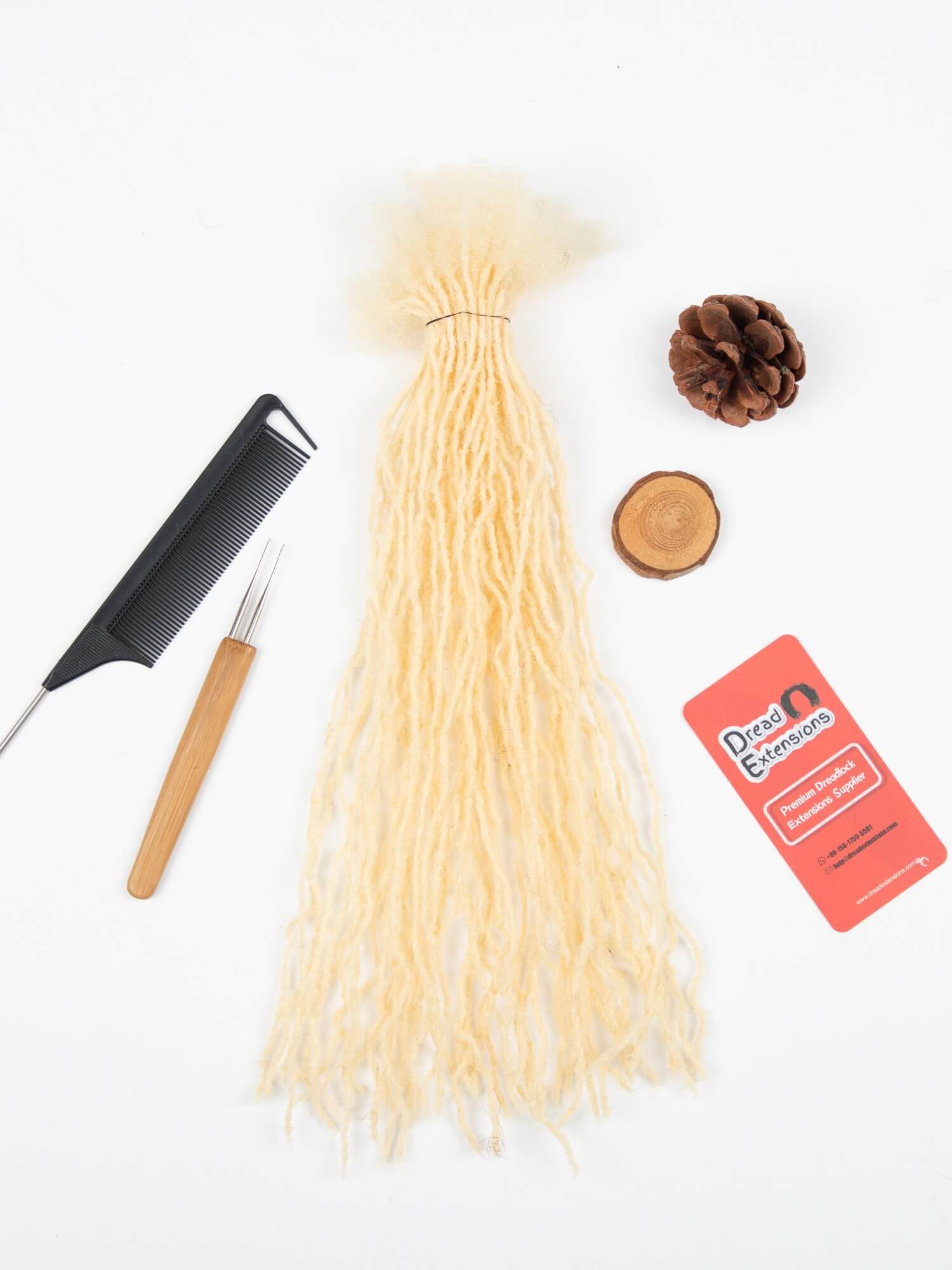 613 Blonde 0.1cm Size Handmade Sisterlock Extensions 100% Human Hair – D.E