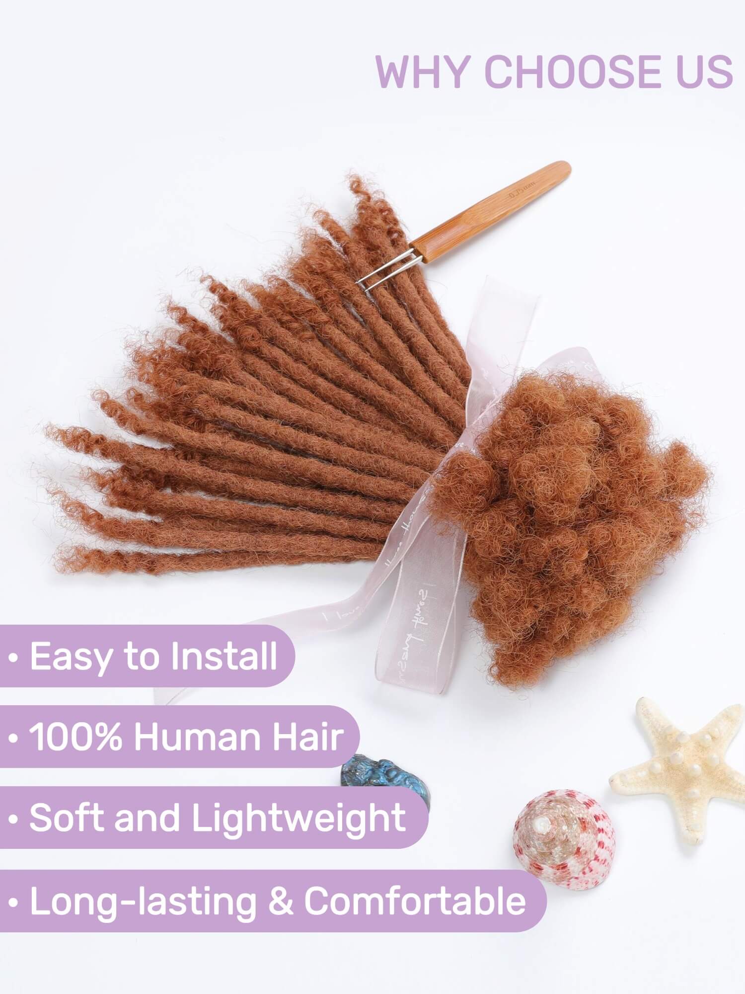 Permanent Human Hair Loc Extensions - 15 Years of Expertise – D.E