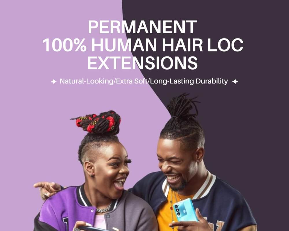 Permanent Human Hair Loc Extensions - 15 Years of Expertise – D.E-BL