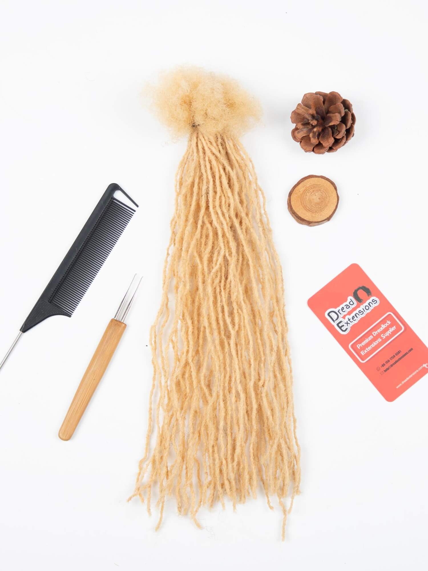 Honey Blonde 0.1cm Size Handmade Sisterlock Extensions 100% Human Hair ...