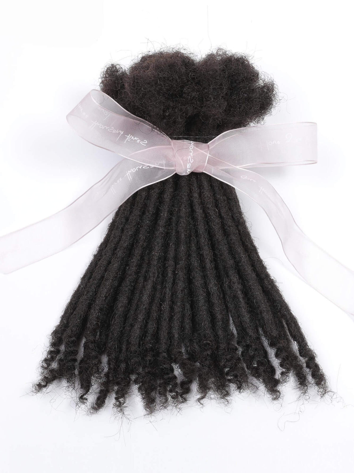 100% Human Hair Loc Extensions with Curly Ends Natural Black Color – D.E