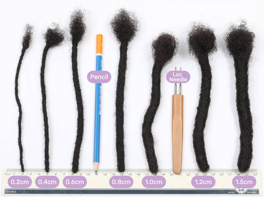 0.2cm Thickness Micro Locs Extensions Human Hair Colors Available – D.E