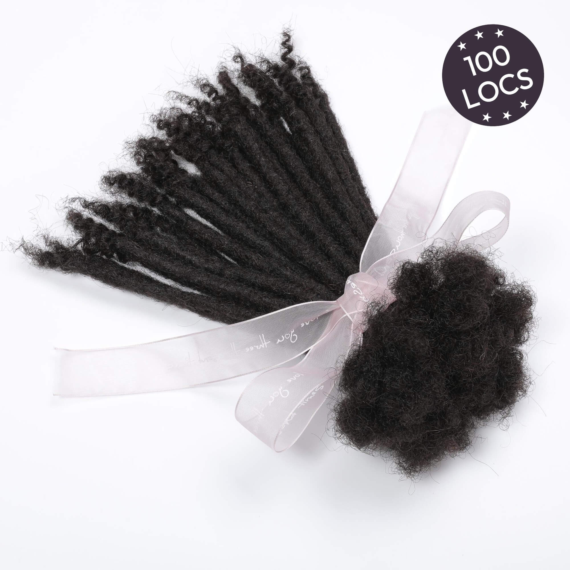 100 Locs Bundle Human Hair Loc Extensions with Curly Ends – D.E