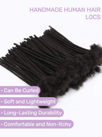 100 Locs Bundle of Standard Loc Extensions Handmade 100% Human Hair – D.E