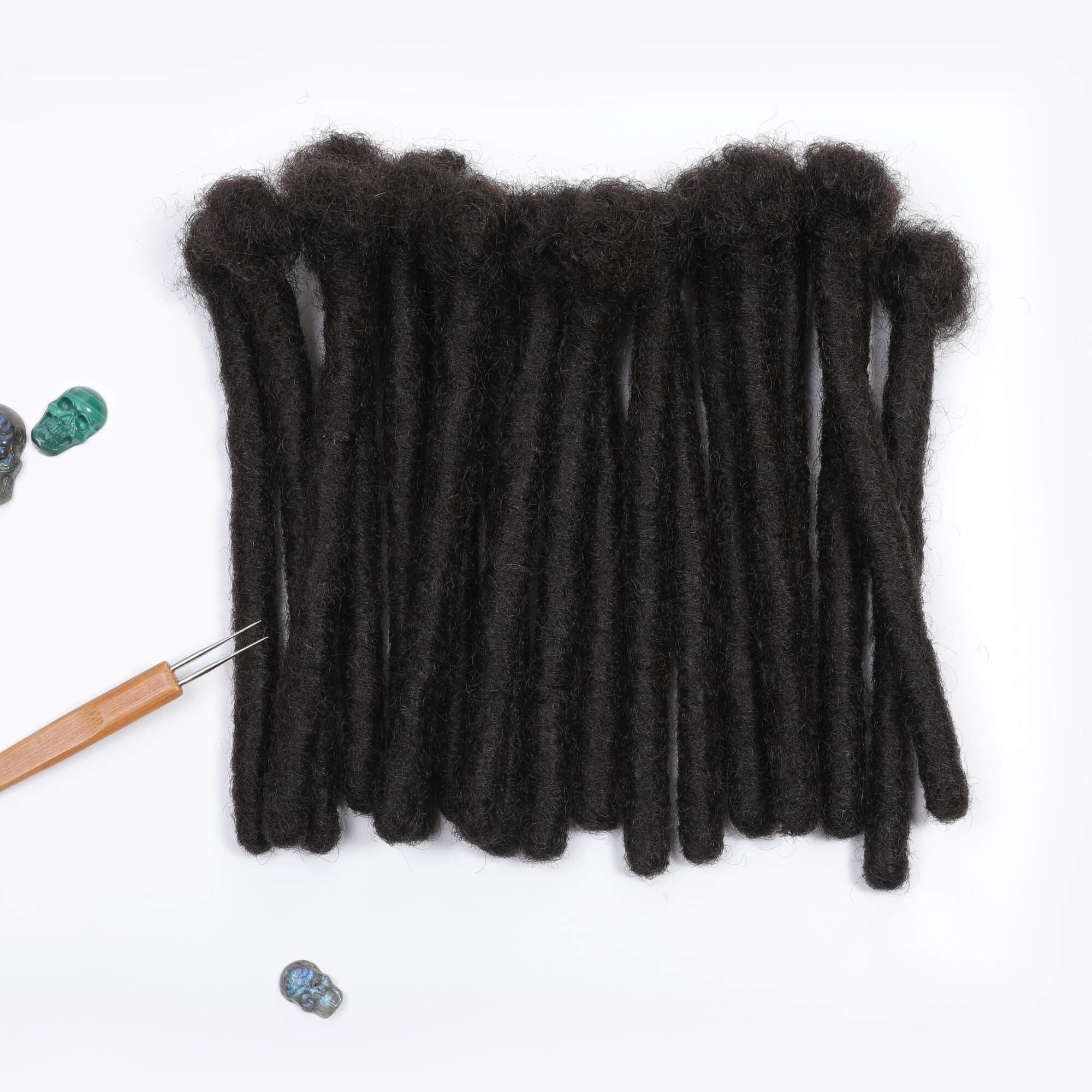 Handmade 100% Human Hair Loc Extensions Bundles Large Size Locs – D.E