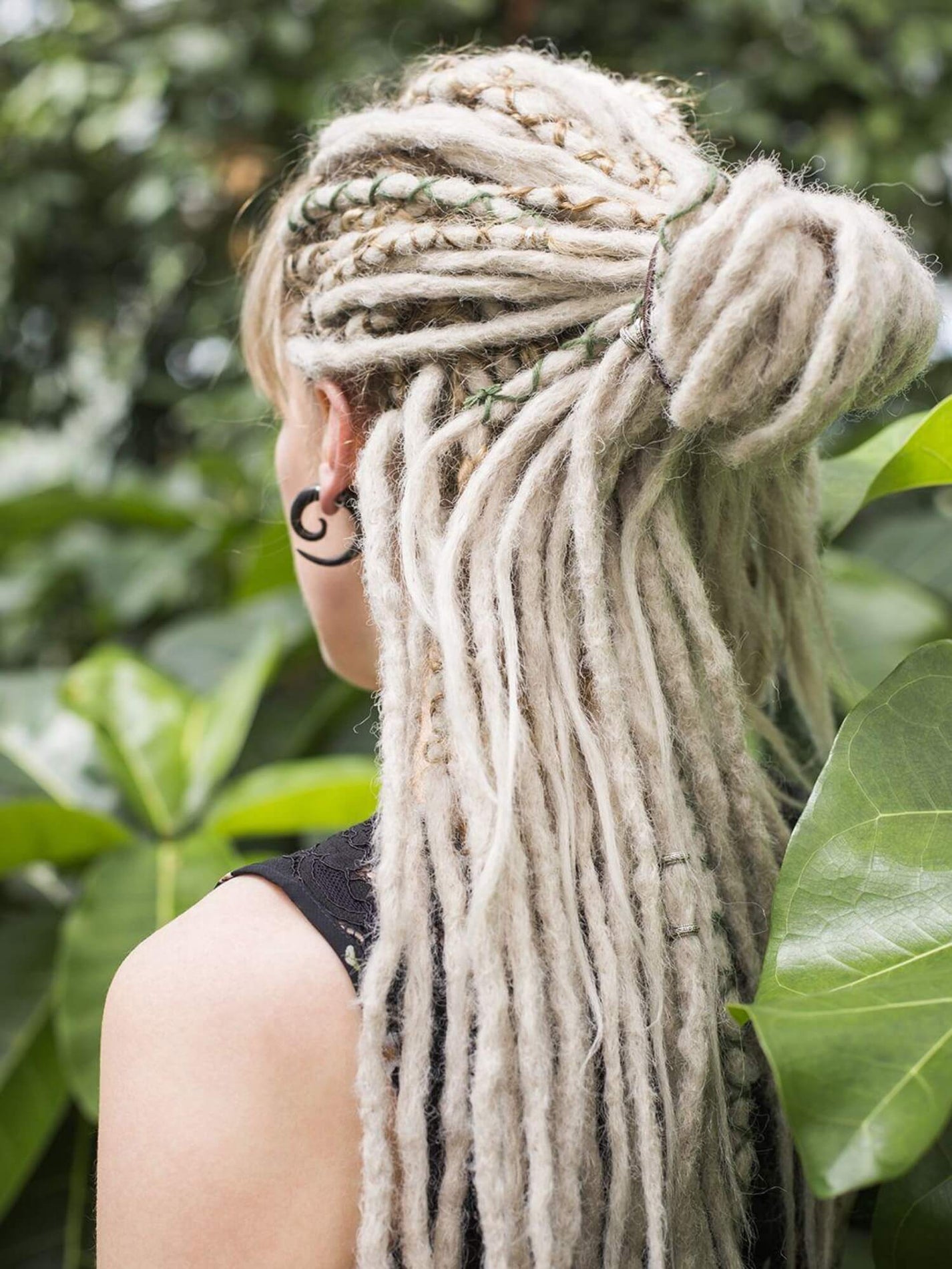 Handmade Loop Top Straight Human Hair Dreadlock Extensions – D.E
