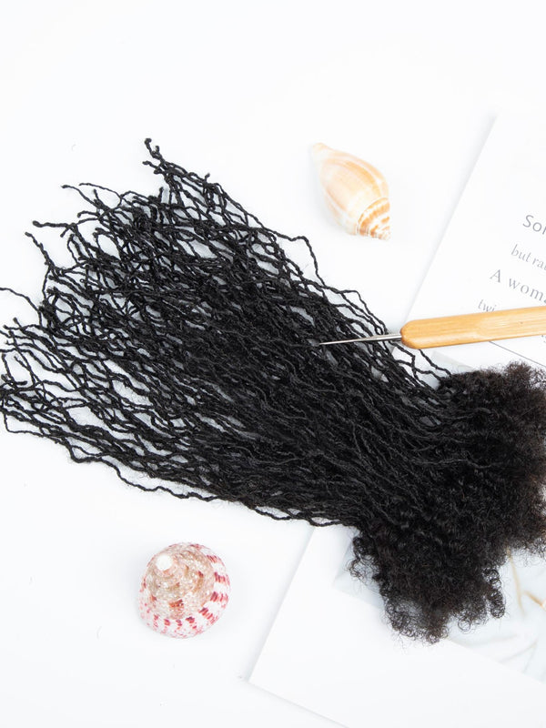 Sisterlock Extensions 100% Human Hair, Handmade Ultra-Thin 0.1cm Locs – D.E