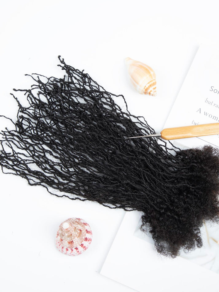 Sisterlock Extensions 100% Human Hair, Handmade Ultra-Thin 0.1cm Locs – D.E